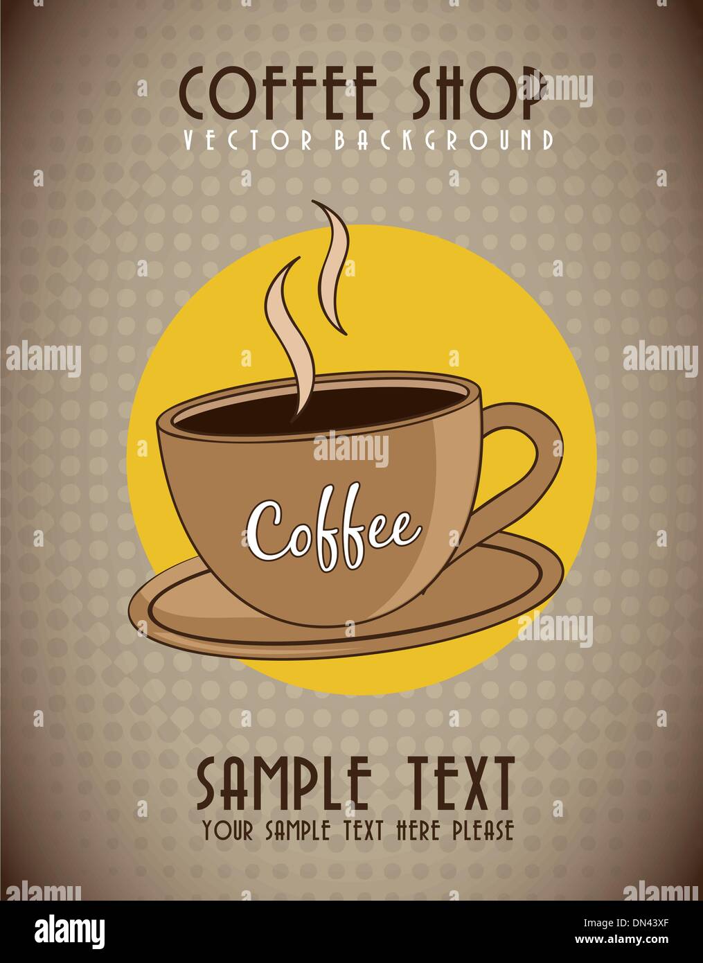 Yellow cup coffee Stock Vector Images - Alamy