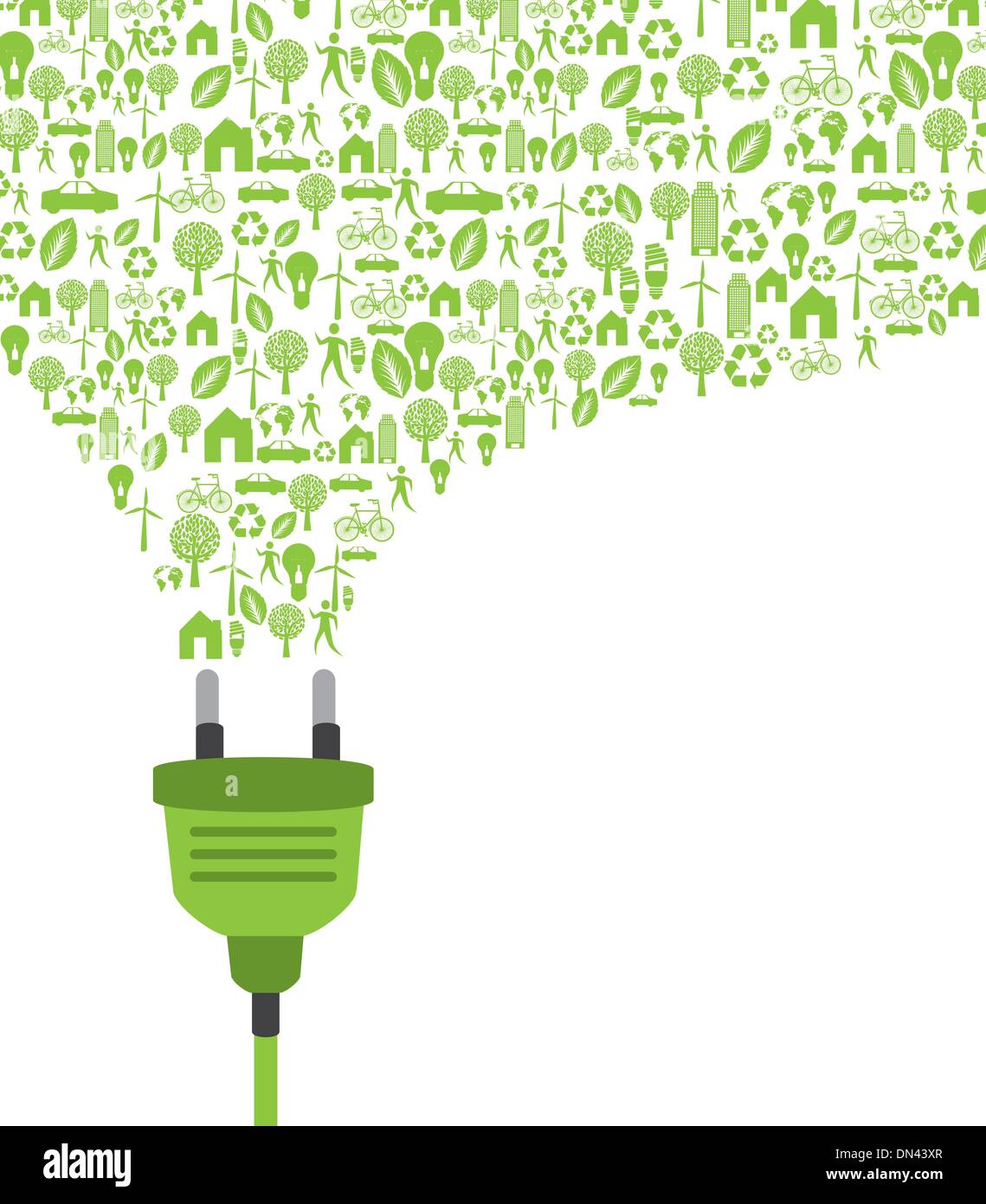 White power plug green Stock Vector Images - Alamy