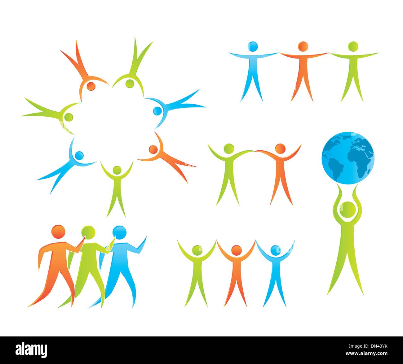 Silhouette people gathering Stock Vector Images - Alamy