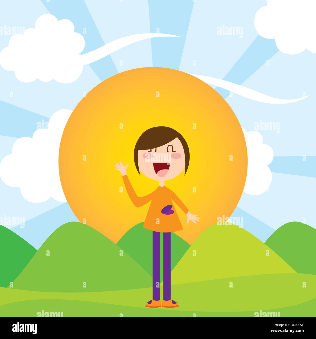 Girl cartoon Stock Vector Images - Alamy
