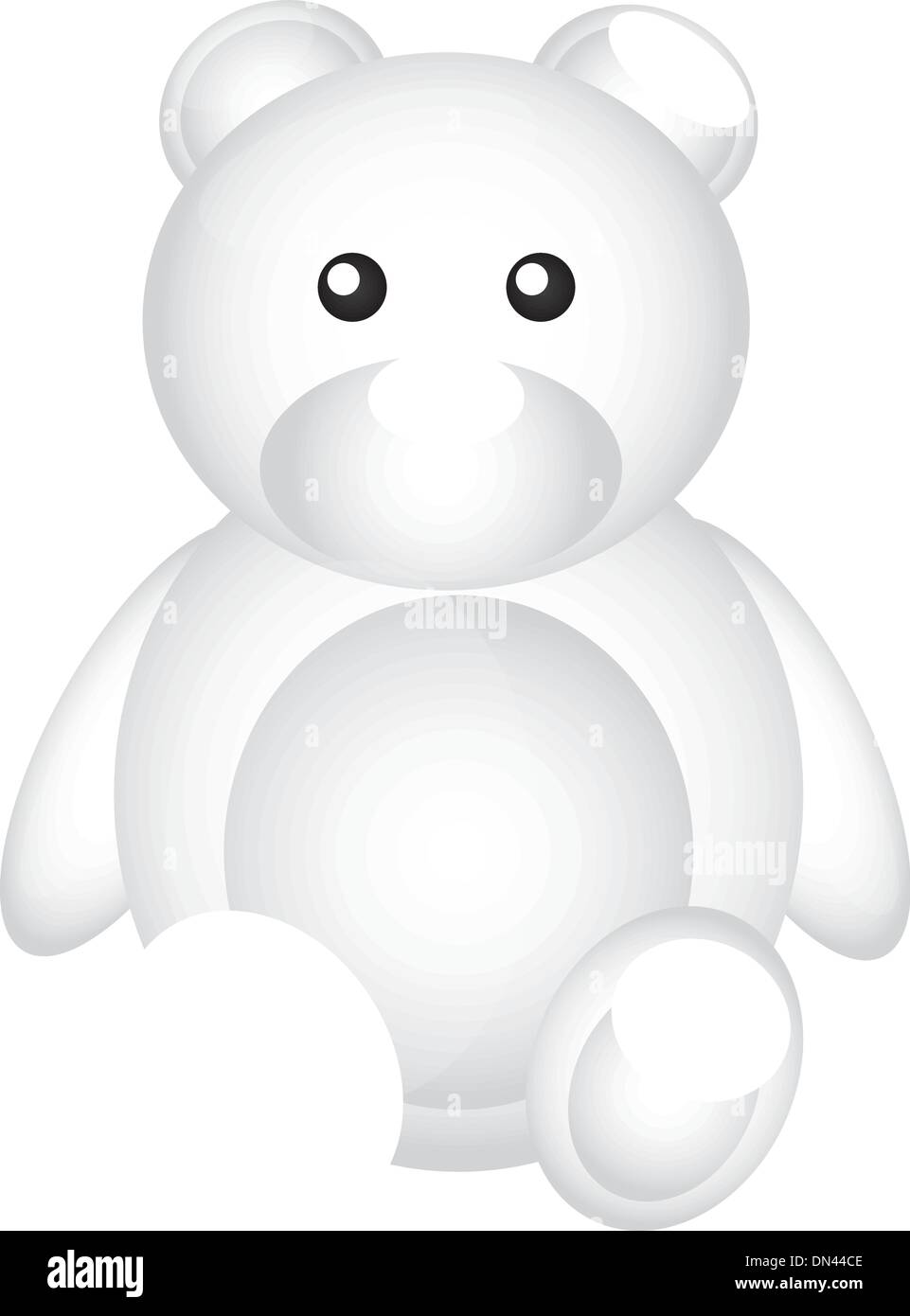 white teddy bear Stock Vector Image & Art - Alamy