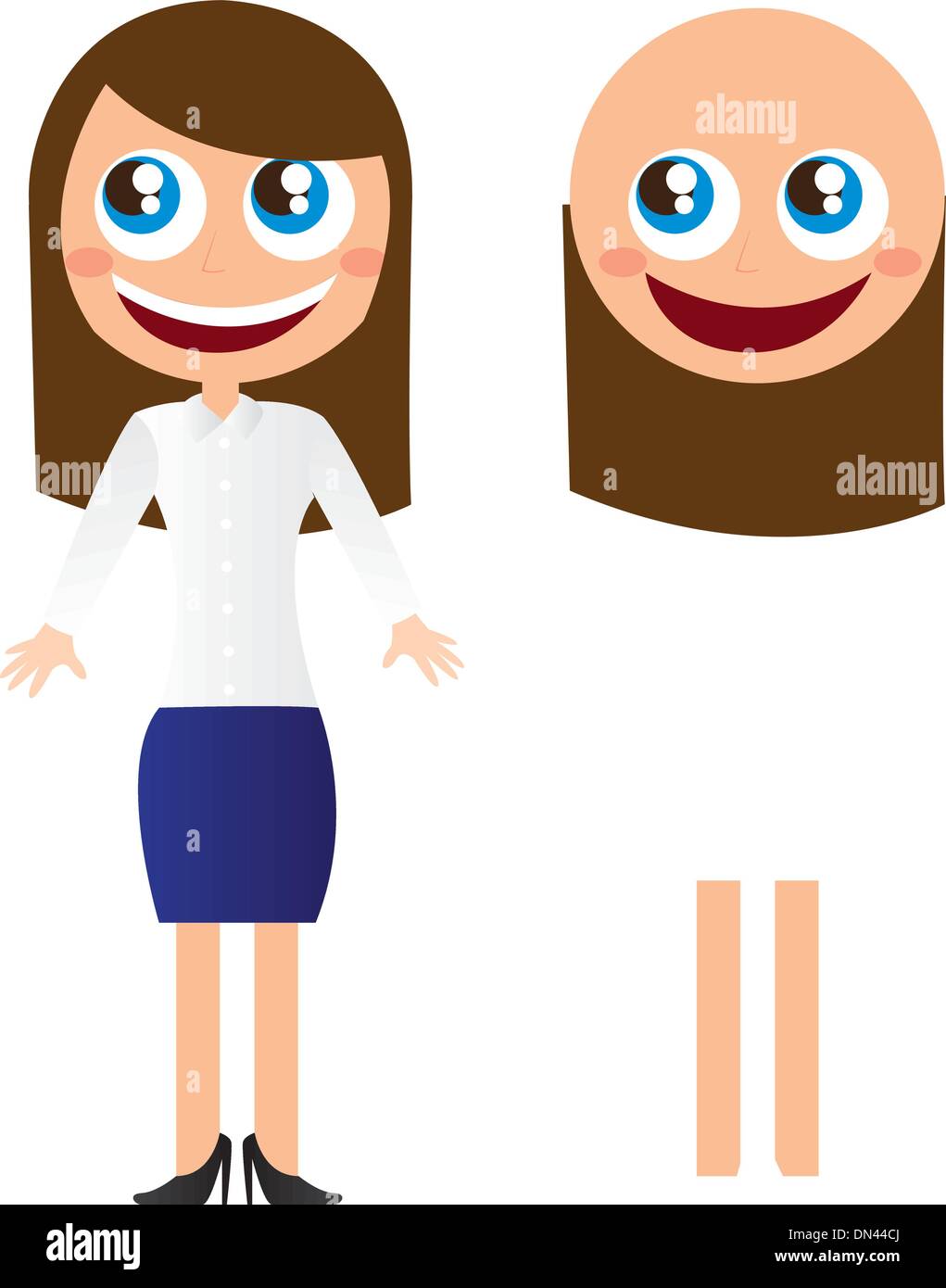 Happy woman crossed arms Stock Vector Images - Alamy