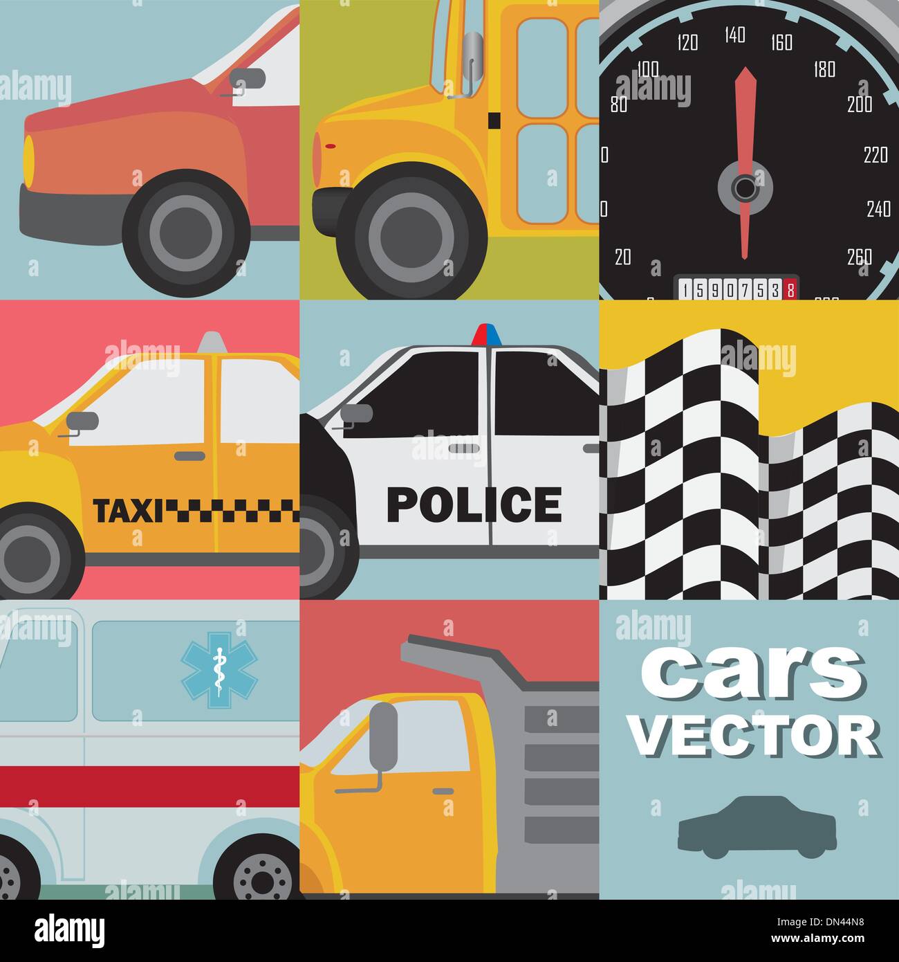 Close up police car Stock Vector Images - Alamy