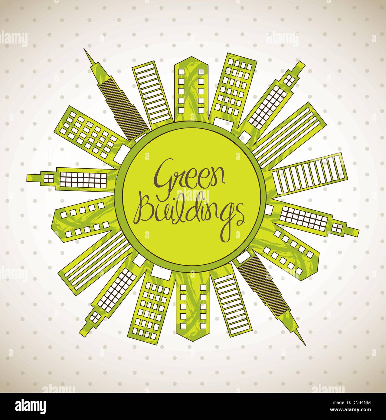 Green buildings vector vectors hi-res stock photography and images - Alamy