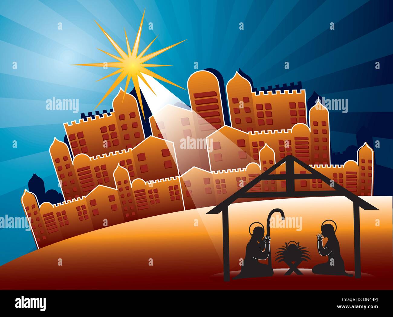 Virgin mother with the infant jesus Stock Vector Images - Alamy