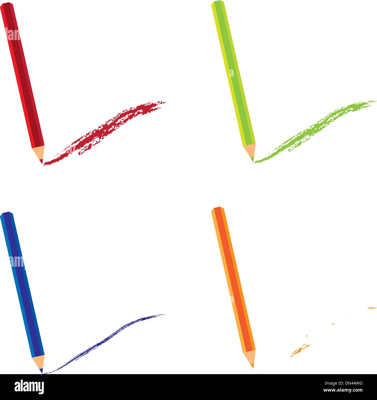 Cartoon colored pencils Stock Vector Images - Alamy