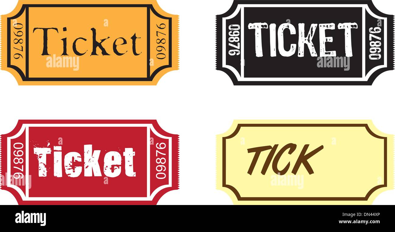 Ticket vector hi-res stock photography and images - Alamy