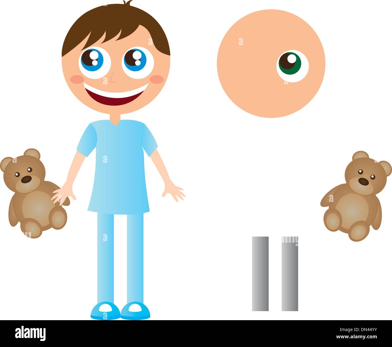 Cartoon illustration boy in pajamas hi-res stock photography and images ...