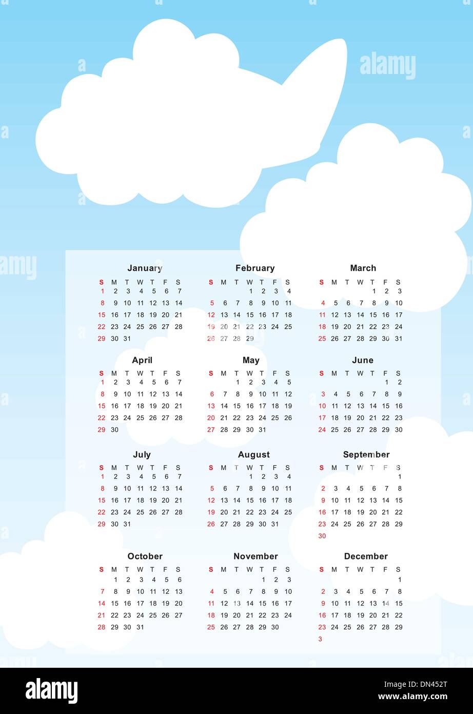 2012 calendar template Stock Vector Images - Alamy