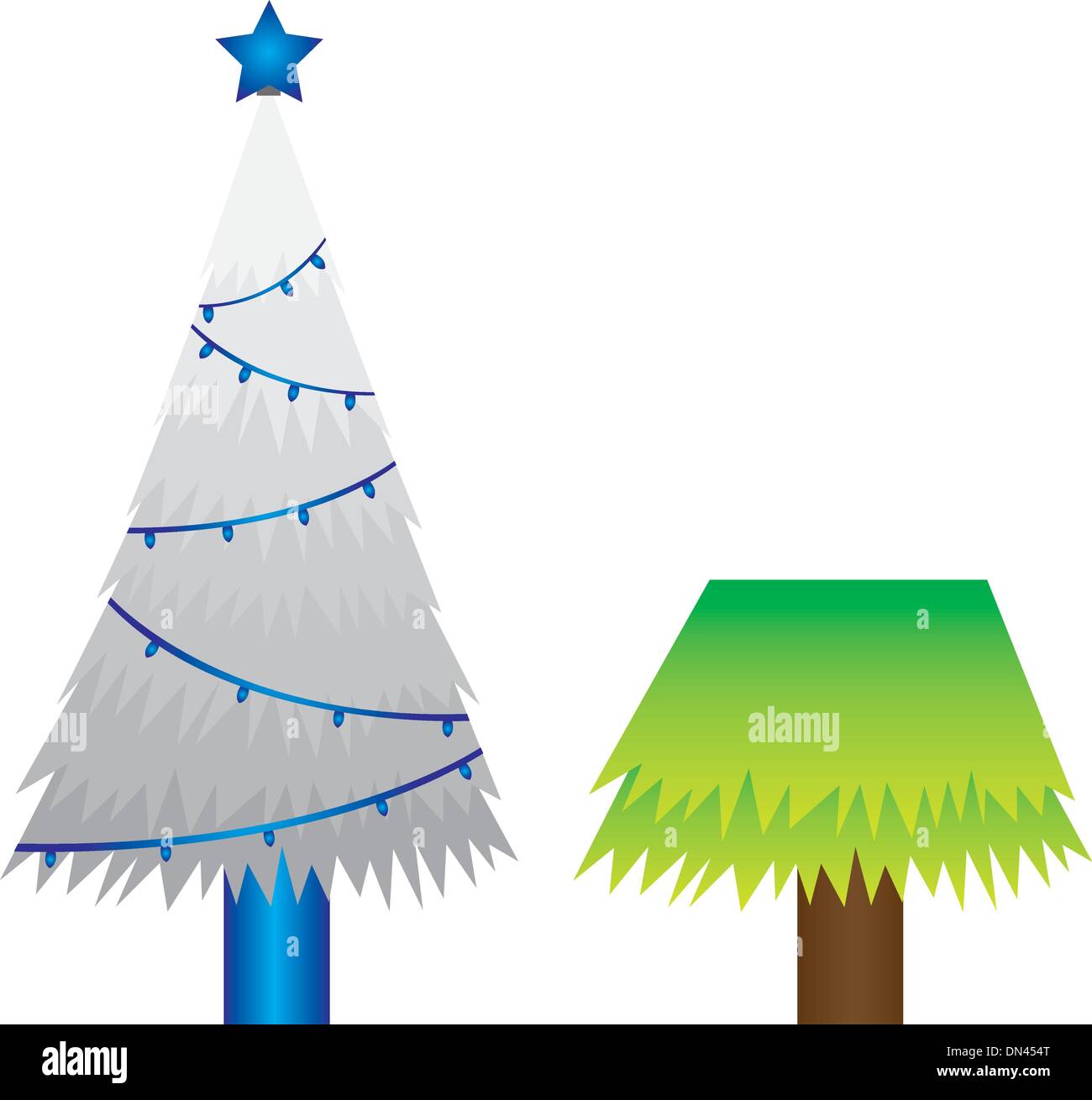 Abstract line of trees Cut Out Stock Images & Pictures - Alamy