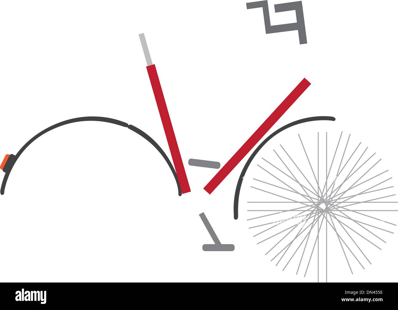 Red bicycle Stock Vector Images - Alamy