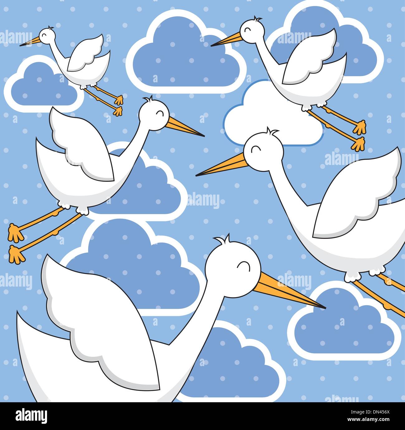 Storks love Stock Vector Images - Alamy