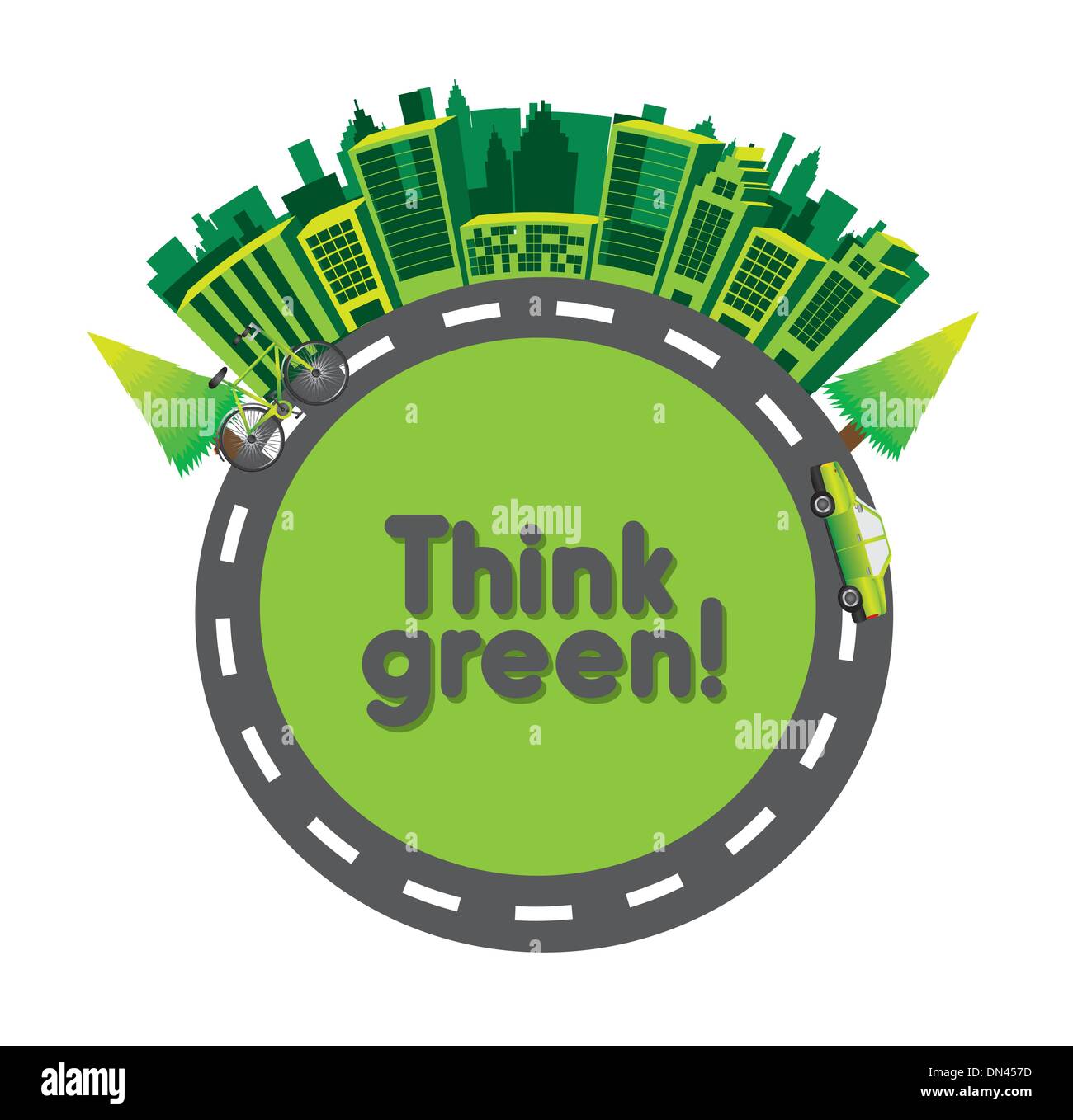 Think green think clean Stock Vector Images - Alamy