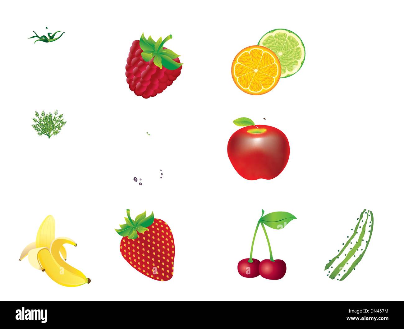 Fruits and vegetables vector vectors hi-res stock photography and ...