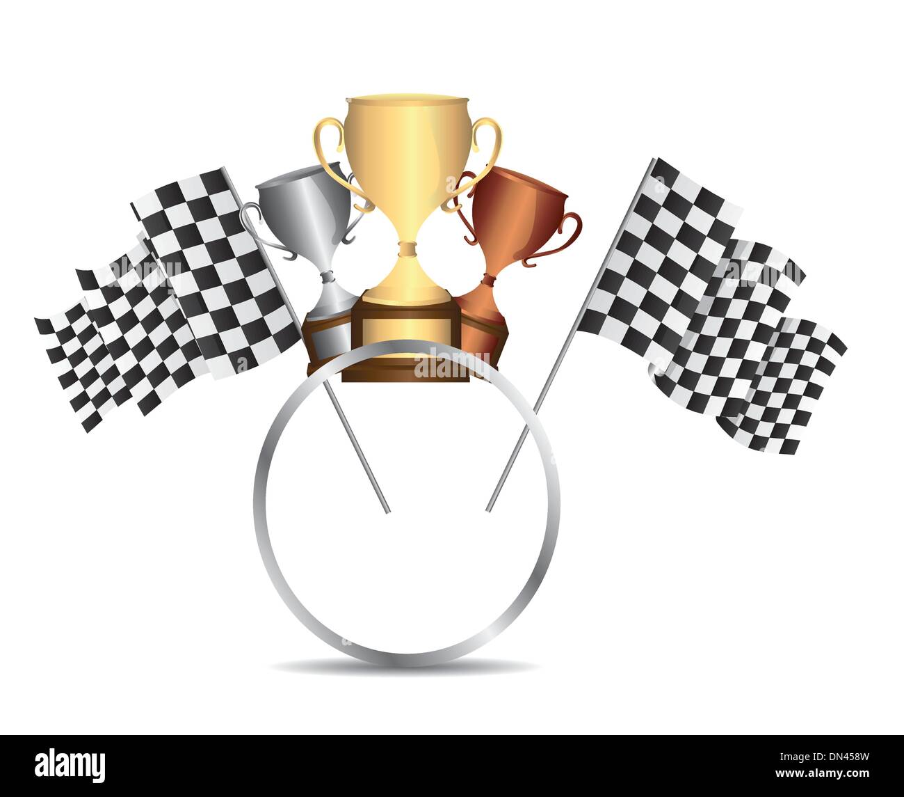 Silver racing trophy Stock Vector Images - Alamy