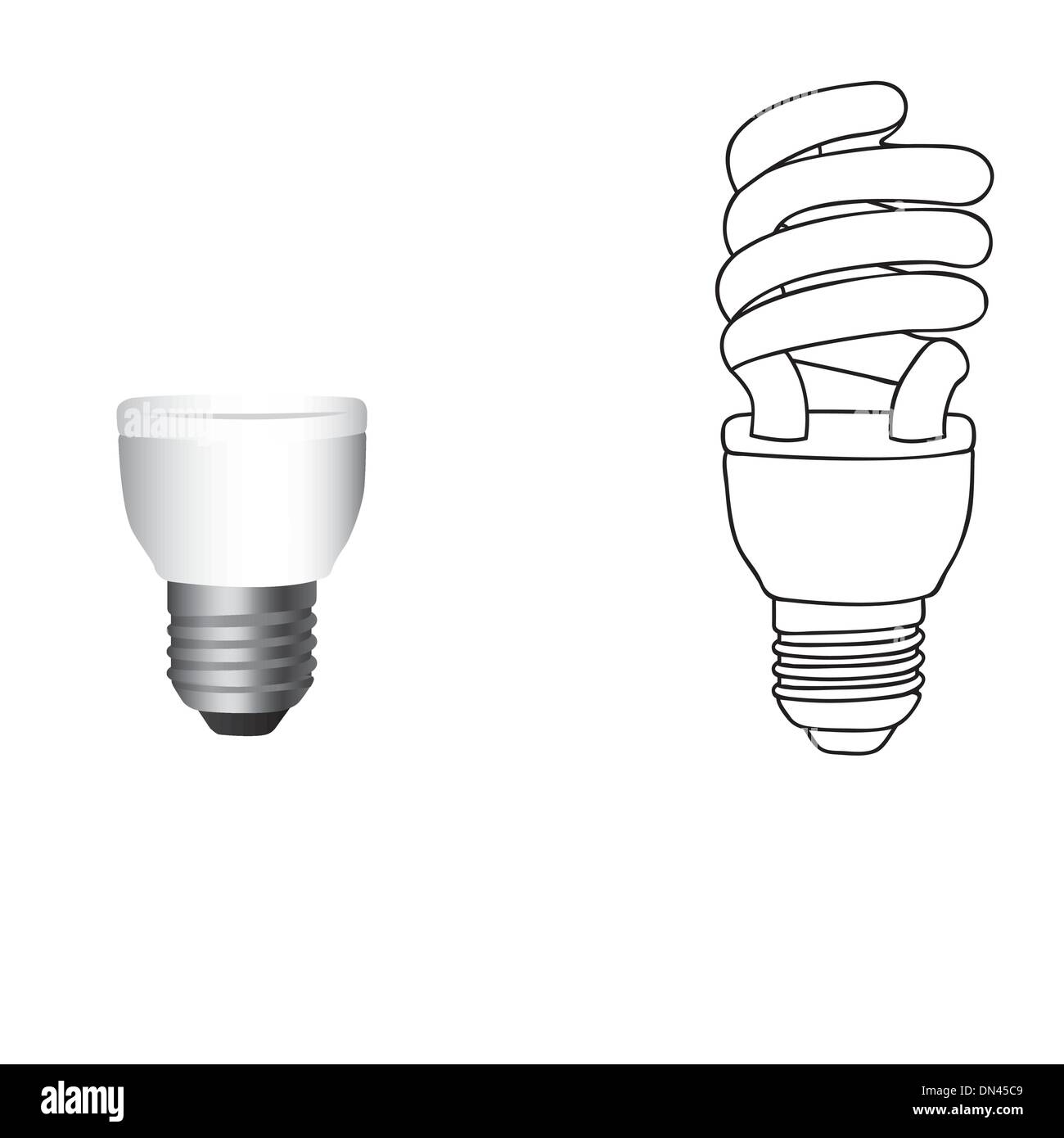 Spiral filament bulb Stock Vector Images - Alamy