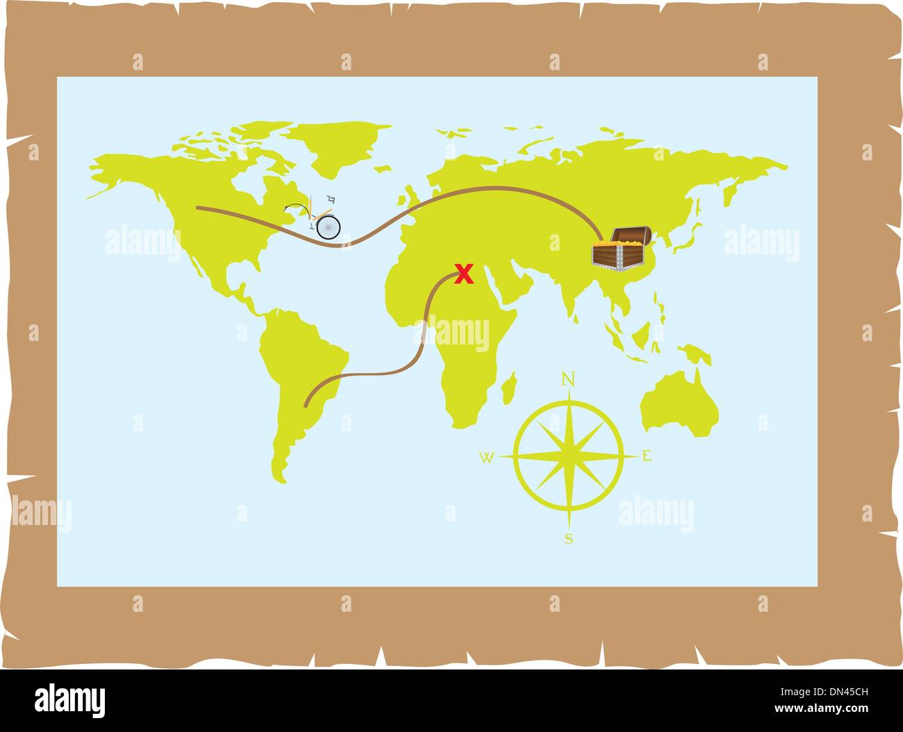 Parchment map hi-res stock photography and images - Alamy