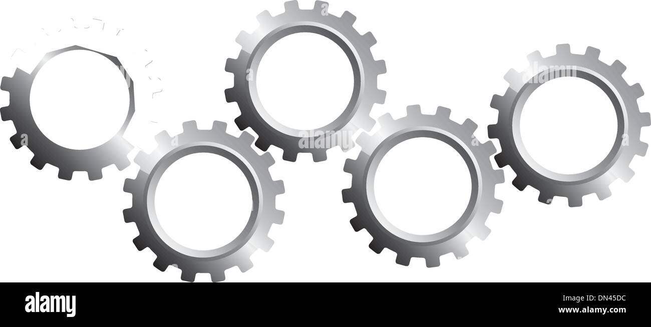 Silver gears hi-res stock photography and images - Alamy