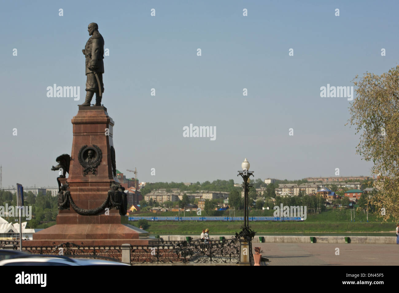 Monument to Tsar Alexander III, Irkutz, Siberia, Russia. Trans-Siberian ...