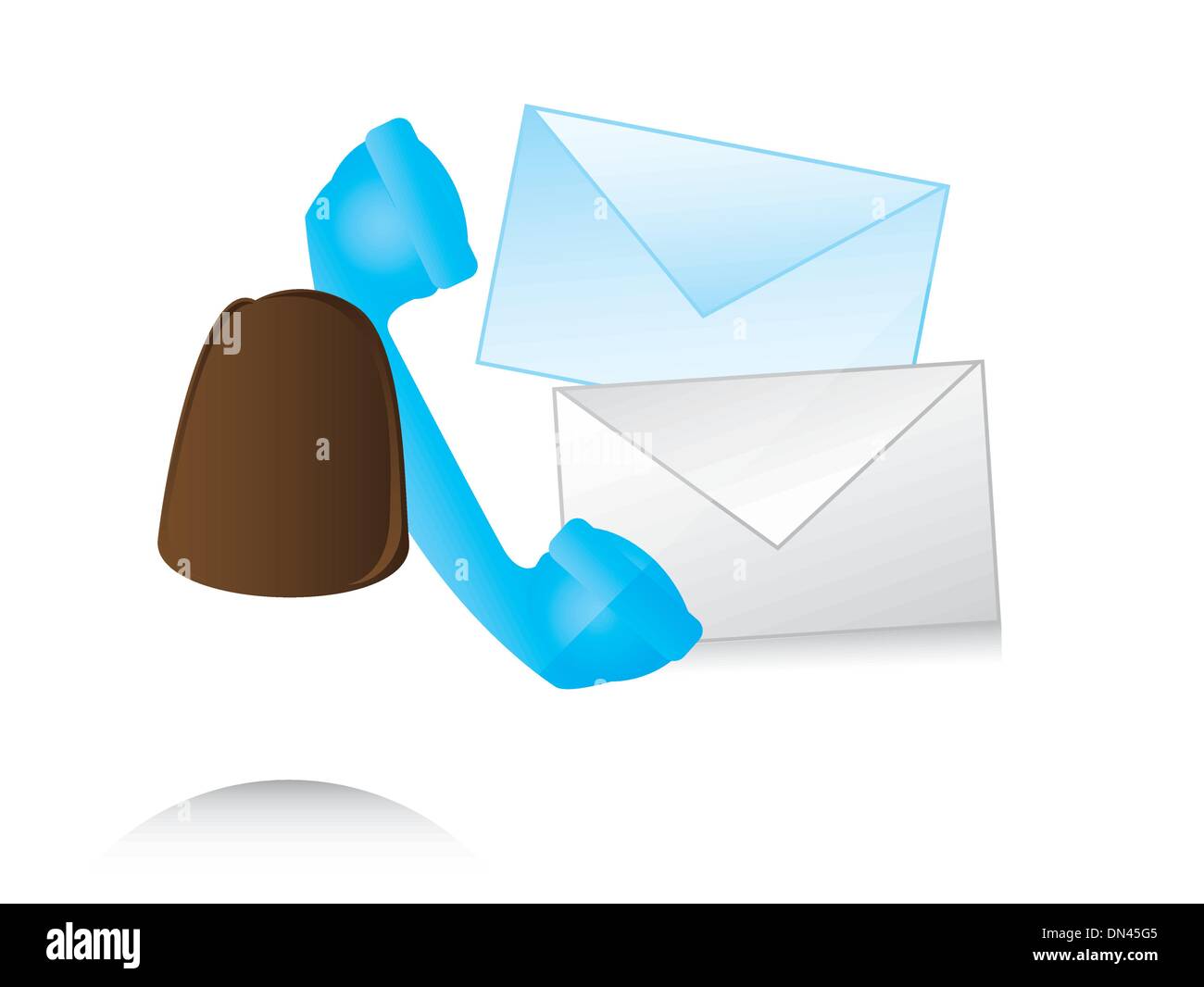 Receptionist phone computer Stock Vector Images - Alamy