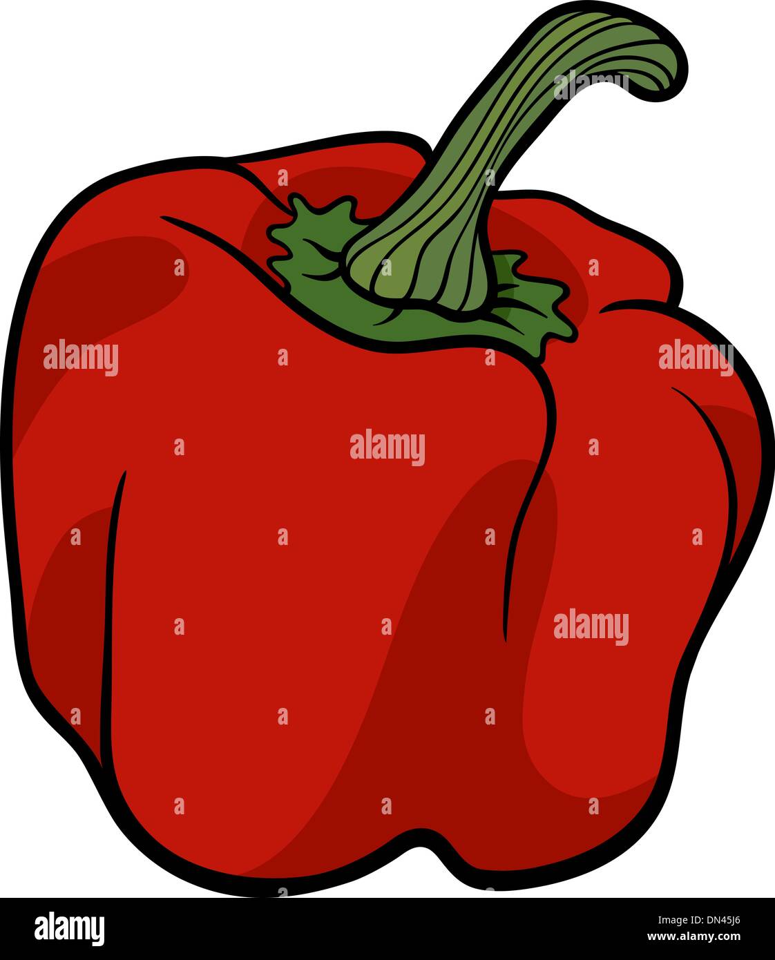 Red pepper vegetable cartoon illustration hi-res stock photography and ...