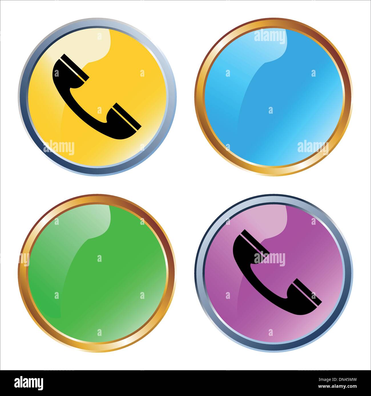 Vector glossy phones icons Stock Vector Image & Art - Alamy