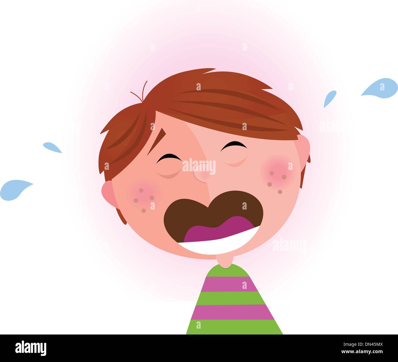 Sad tired child boy Stock Vector Images - Alamy