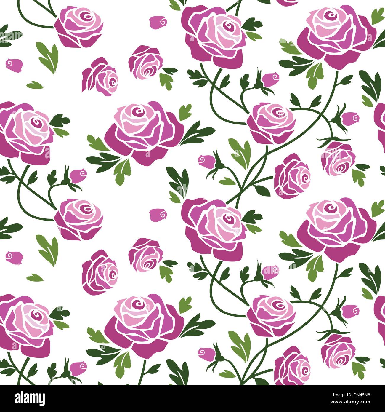 Roses seamless pattern - vector illustration Stock Vector Image & Art ...