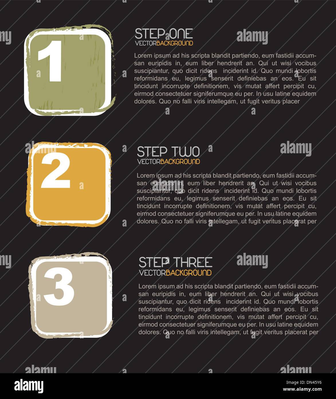 Card with the steps Stock Vector Image & Art - Alamy