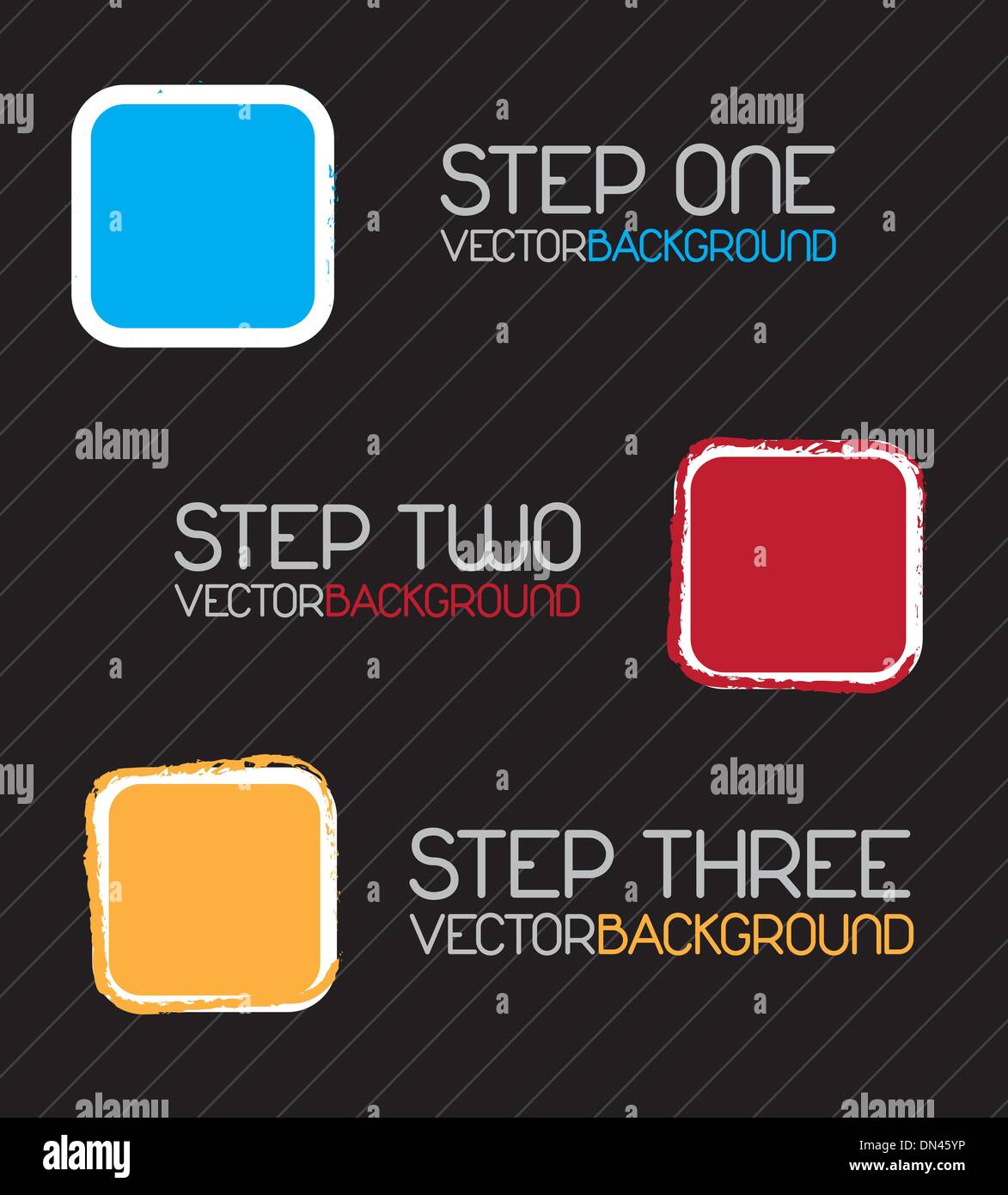 Three steps modern colorful Stock Vector Images - Alamy