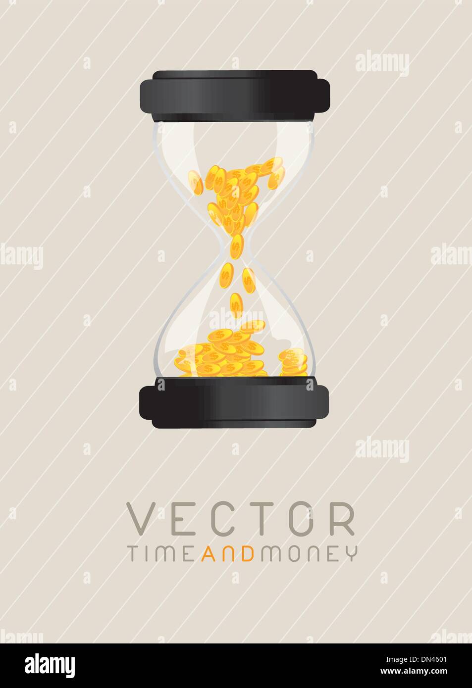 Money sand timer Stock Vector Images - Alamy