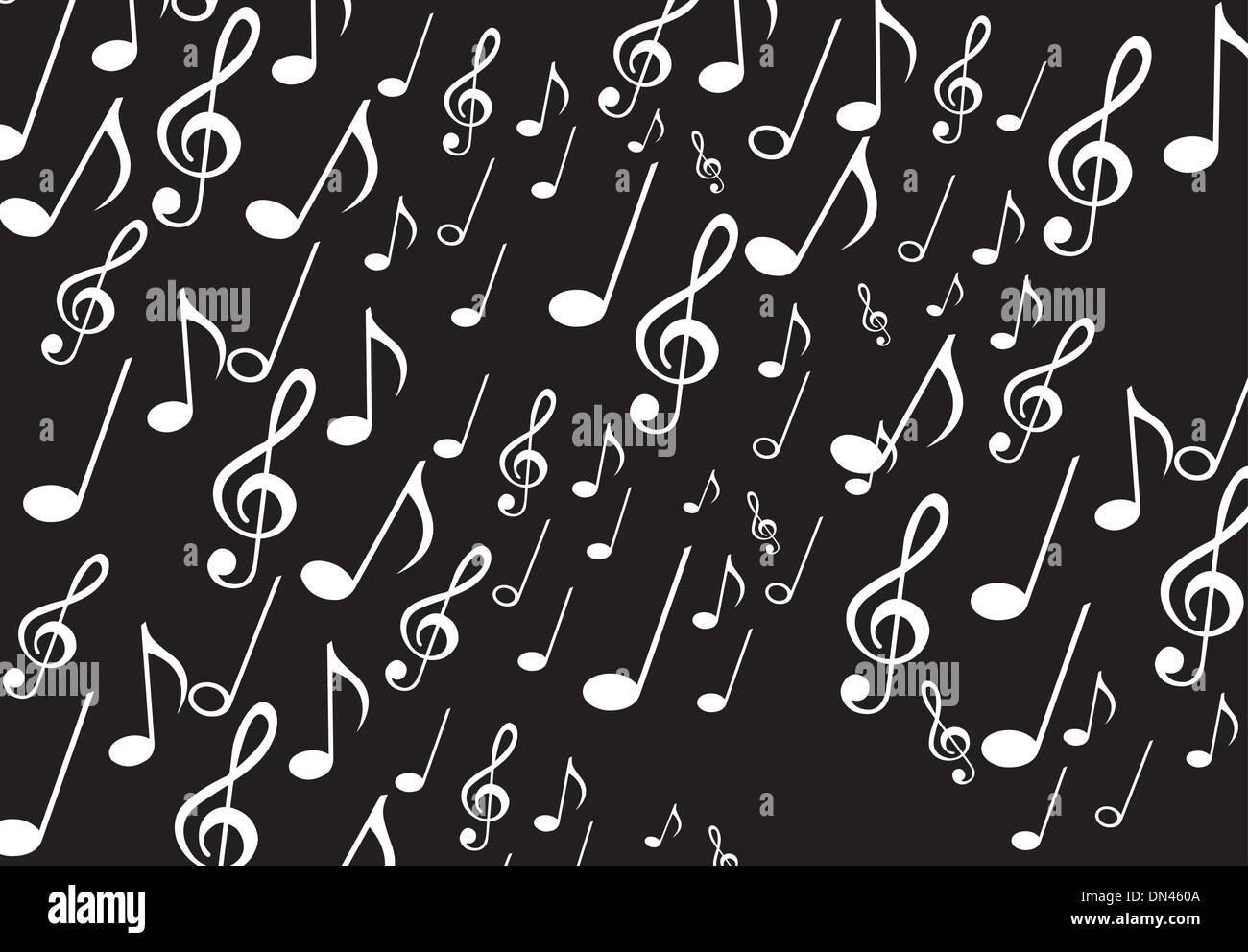 Musical notes white Stock Vector Images - Alamy