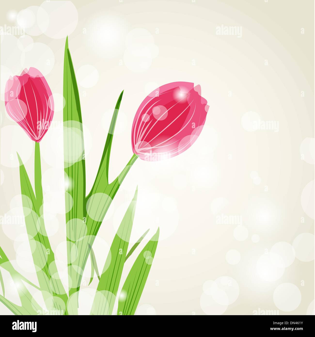 Decorative background with Tulips flowers Stock Vector Image & Art - Alamy