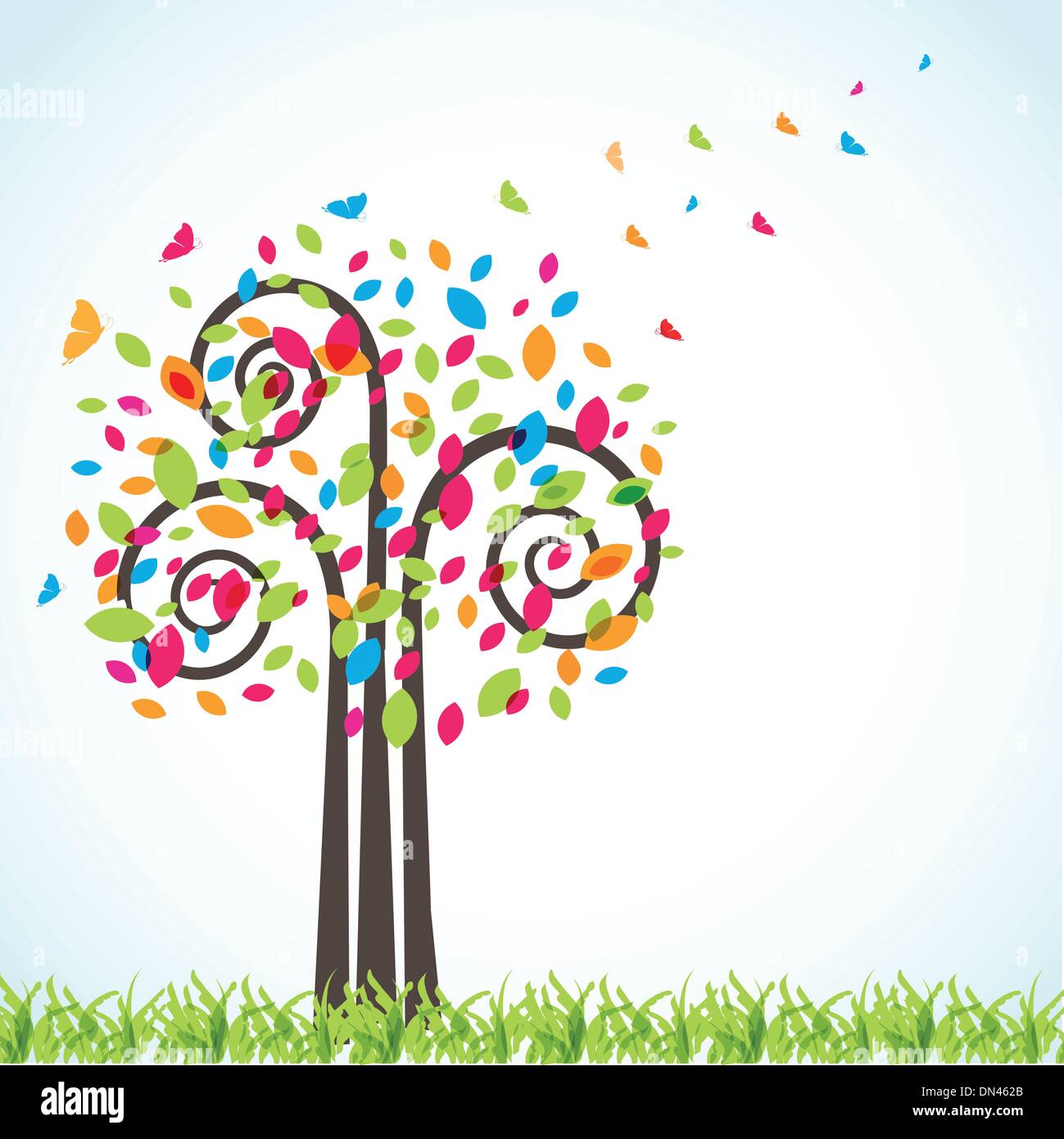 Illustration of beautiful spring background Stock Vector Image & Art ...