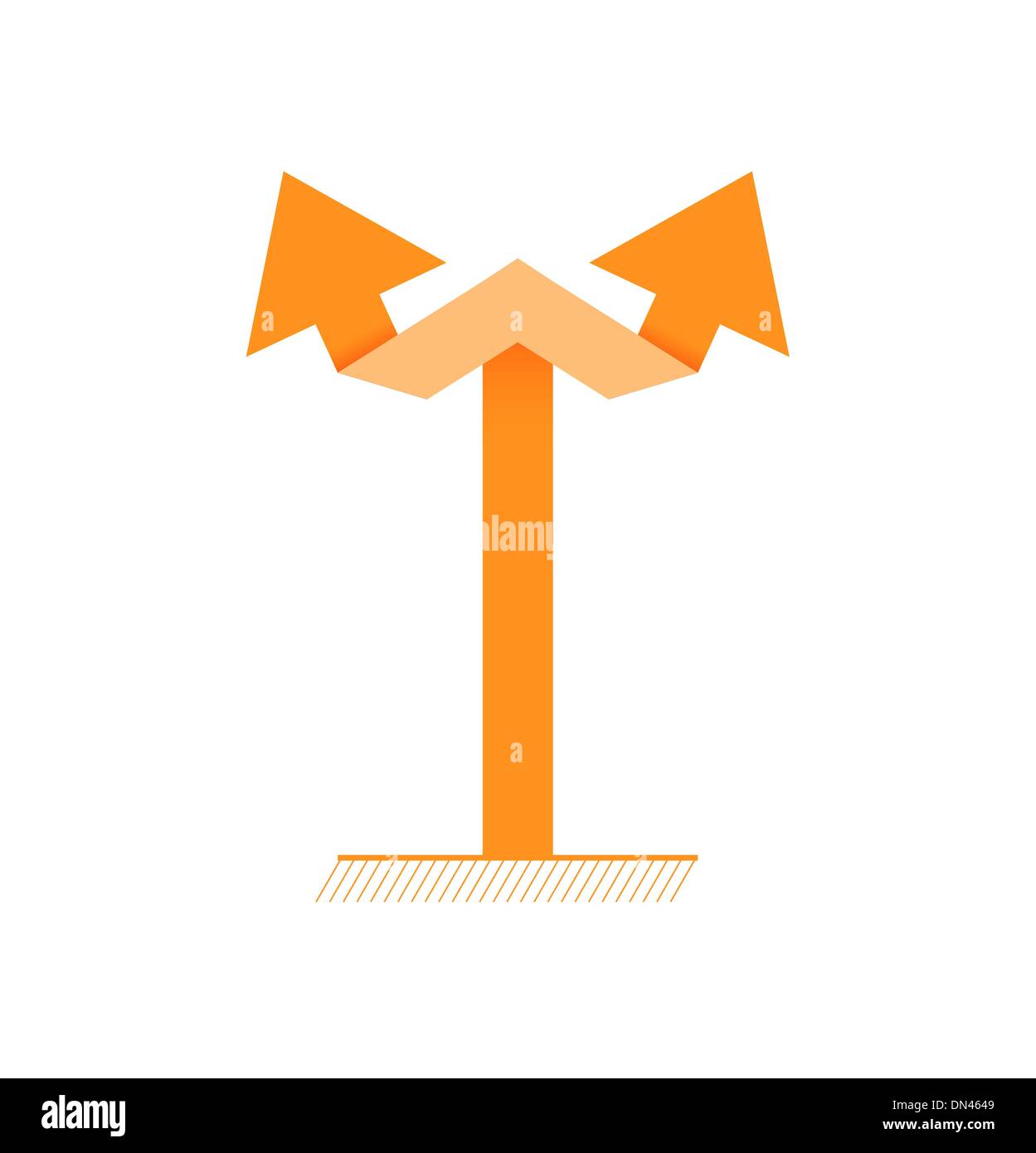 orange double arrow Stock Vector Image & Art - Alamy