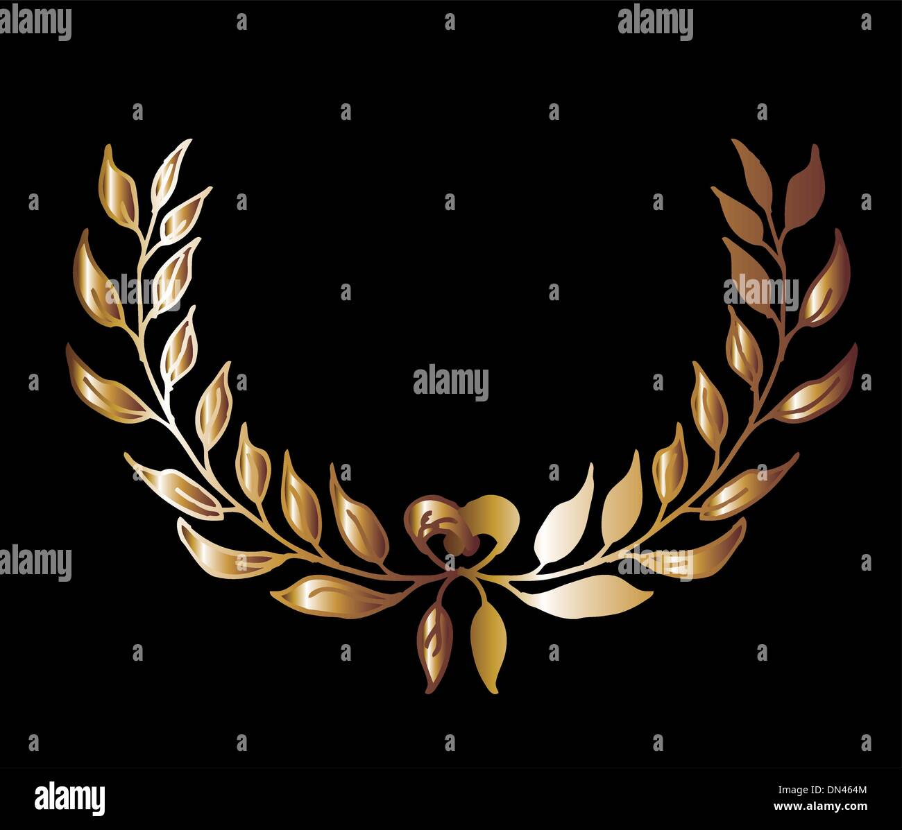 gold wreath hand drawn vector art Stock Vector Image & Art - Alamy