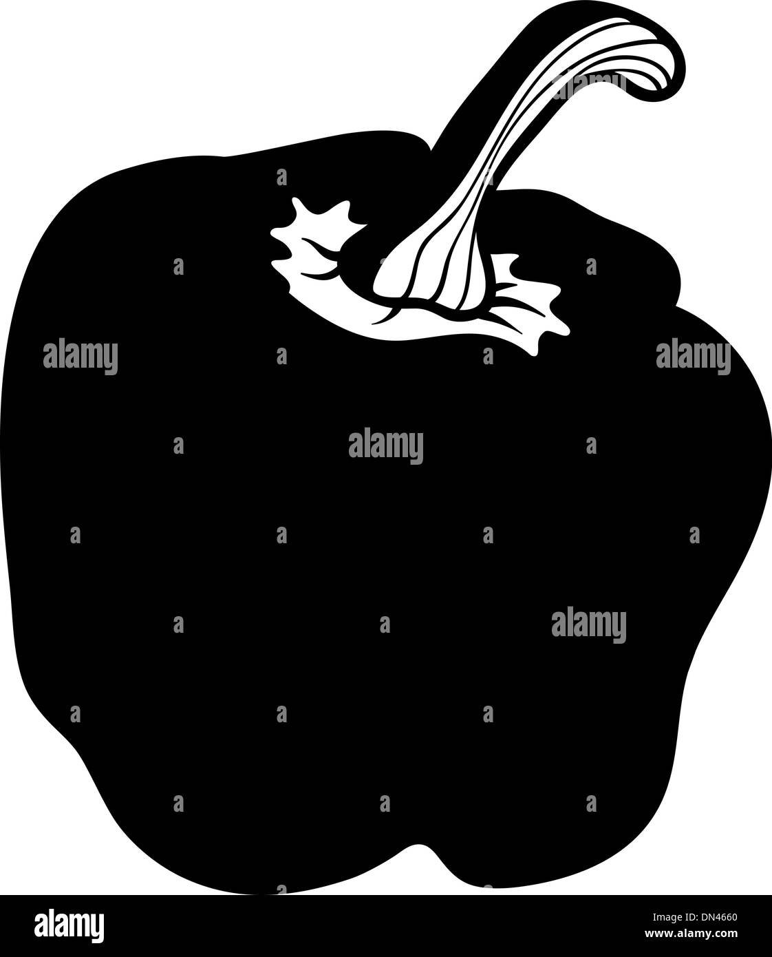 pepper vegetable cartoon for coloring book Stock Vector Image & Art - Alamy