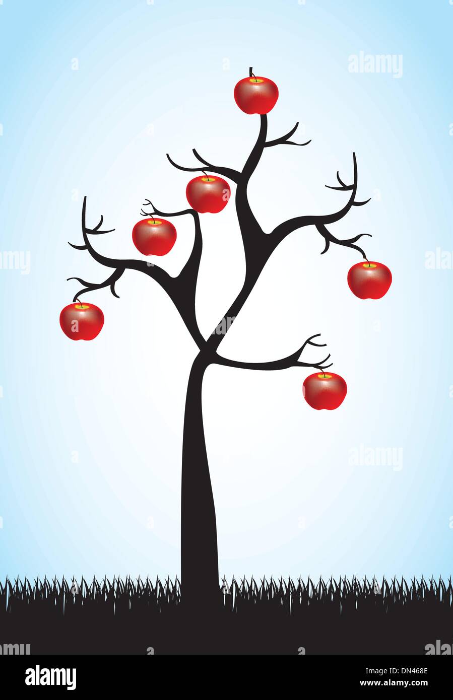 Apple tree farm Stock Vector Images - Alamy