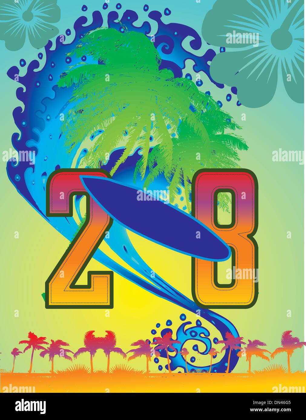 pacific surfer vector graphic design Stock Vector Image & Art - Alamy