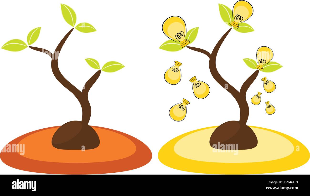 Think idea lamp illustration Stock Vector Image & Art - Alamy