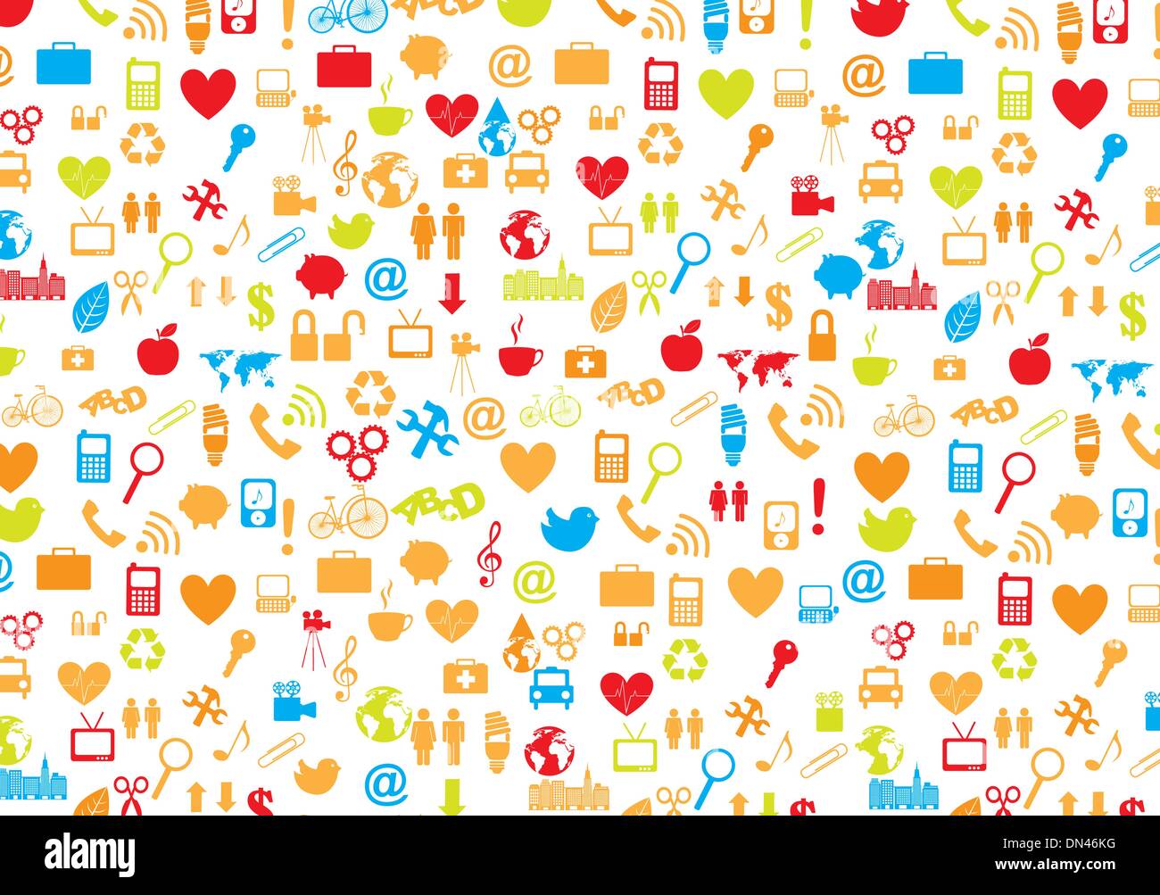 Symbols communication telephone message Stock Vector Images - Alamy