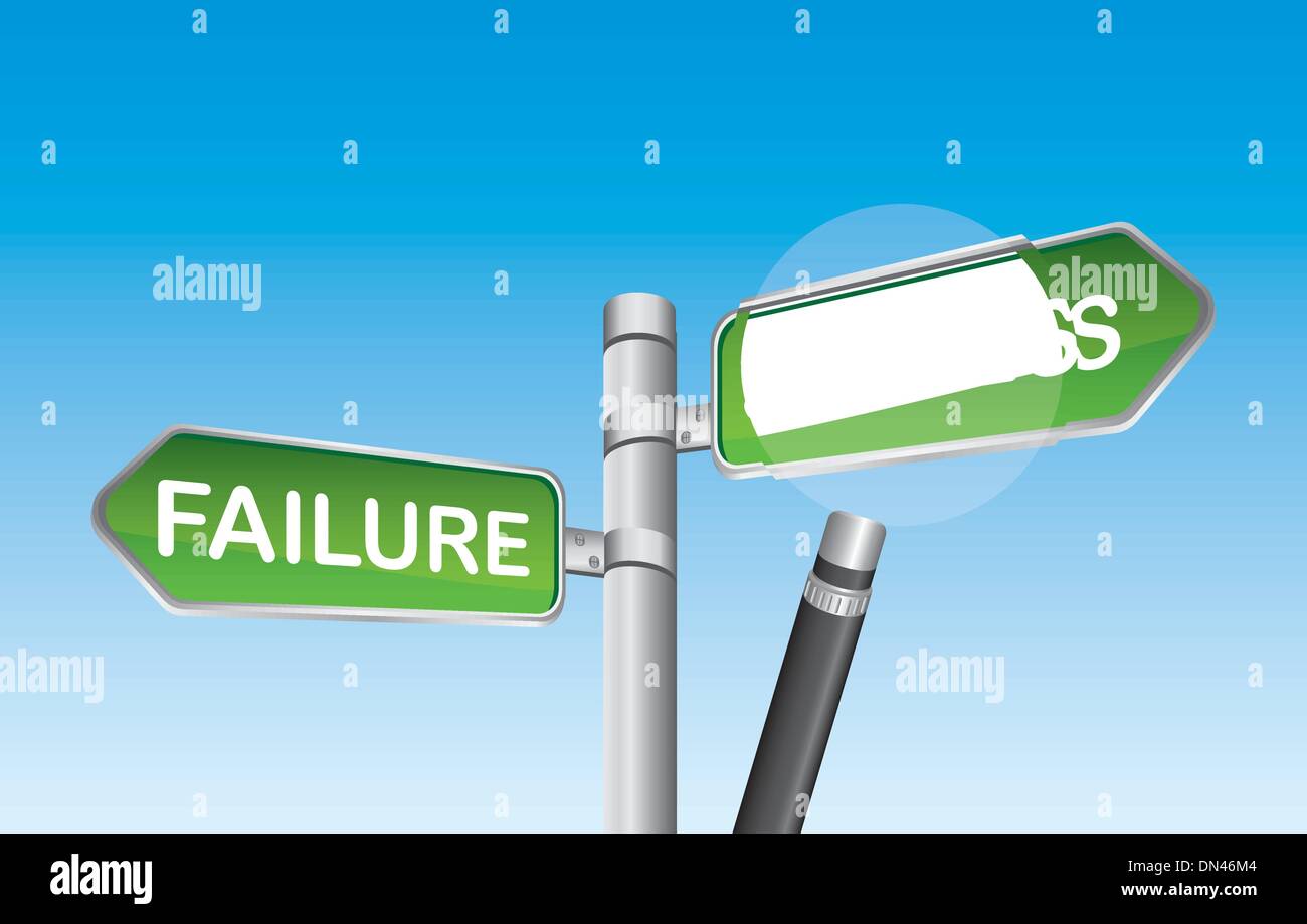 Success failure concept sign Stock Vector Images - Alamy