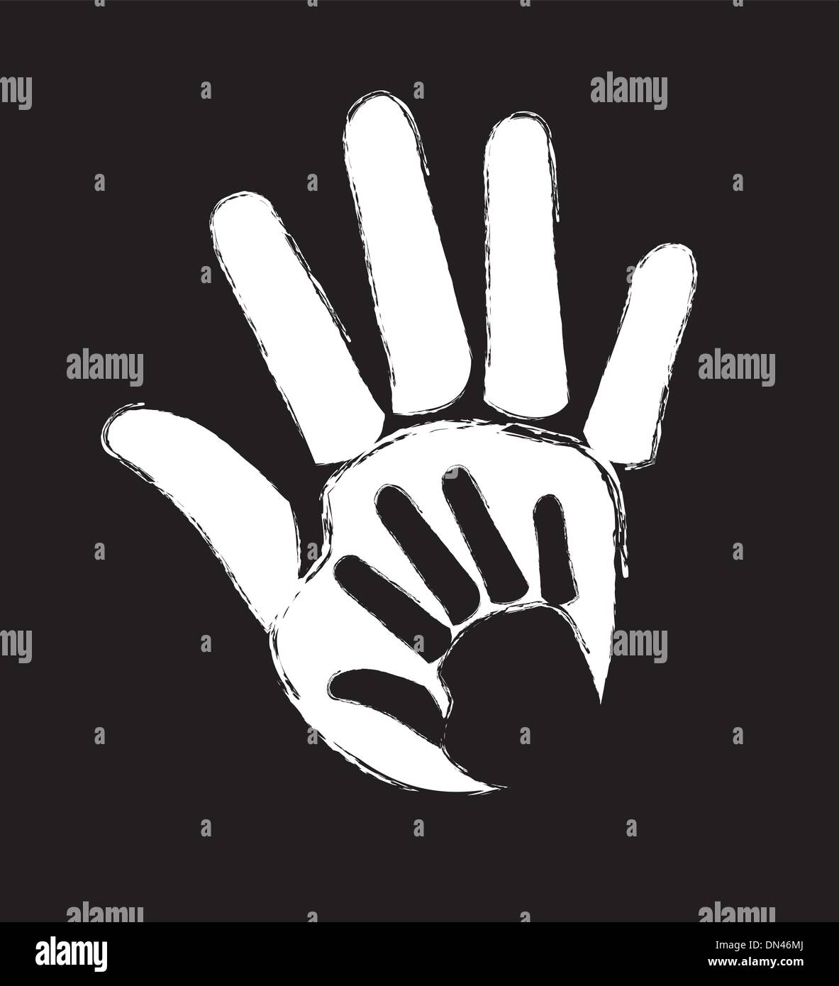 Care comfort hands silhouette hi-res stock photography and images - Alamy