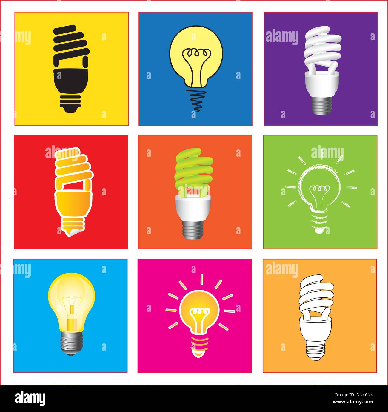 Spiral bulbs Stock Vector Images - Alamy