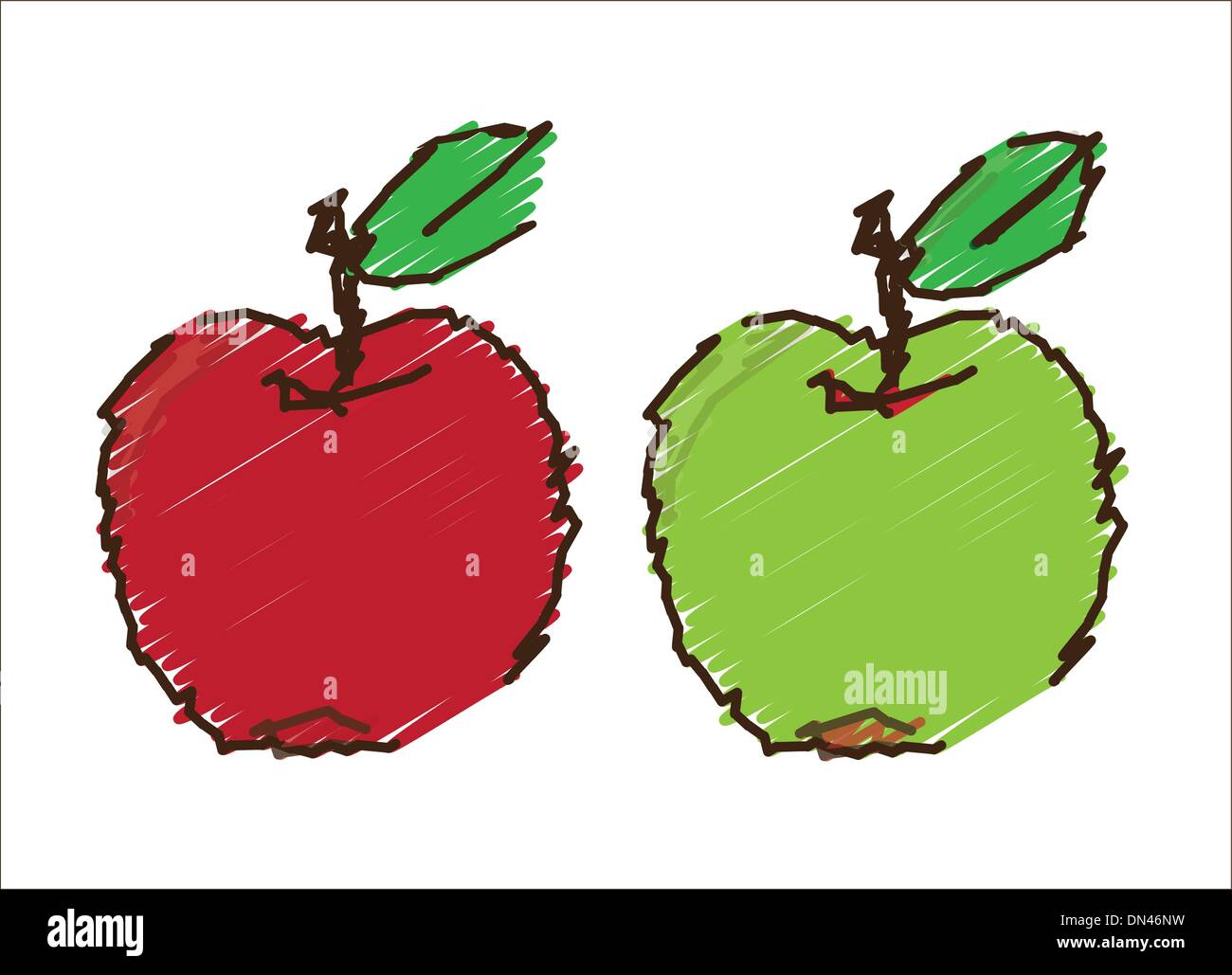 Healthy apples Stock Vector Images - Alamy