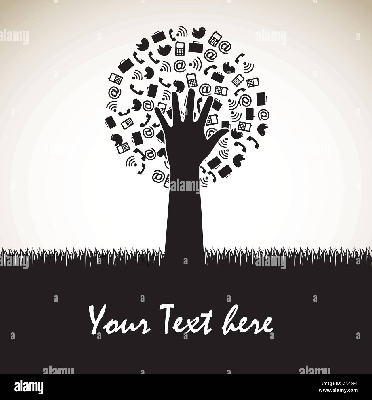 Call the hands Stock Vector Images - Alamy