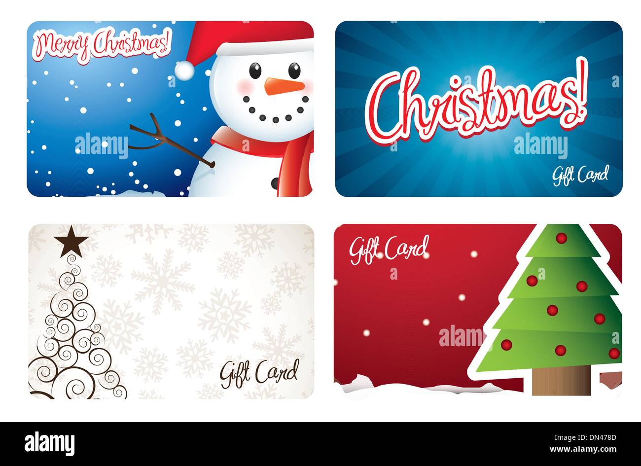 Vintage christmas cards Stock Vector Images - Alamy