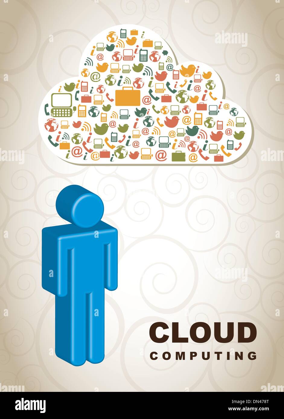 Cloud computing connected technology Stock Vector Images - Alamy