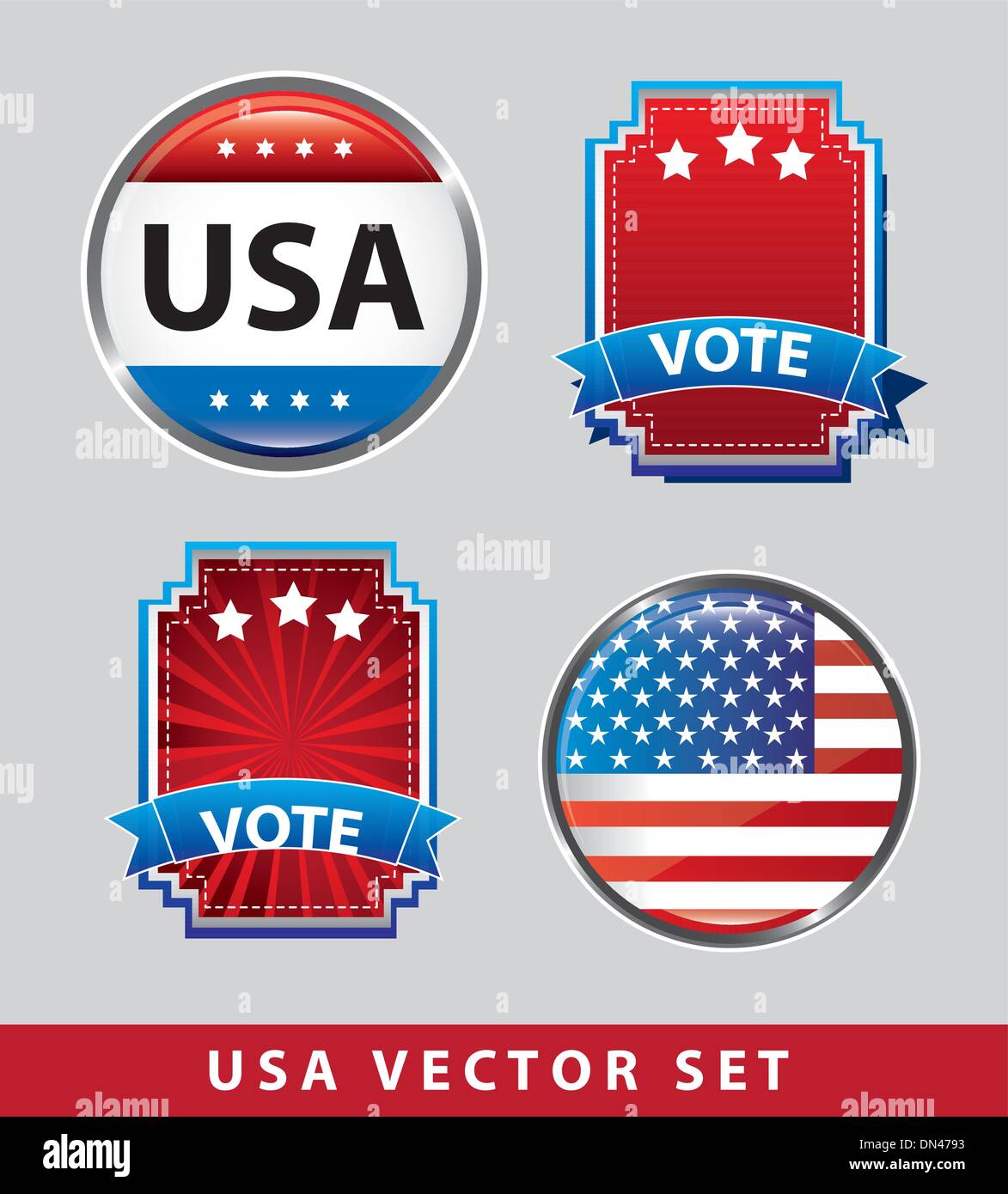 Usa vector set Stock Vector Image & Art - Alamy