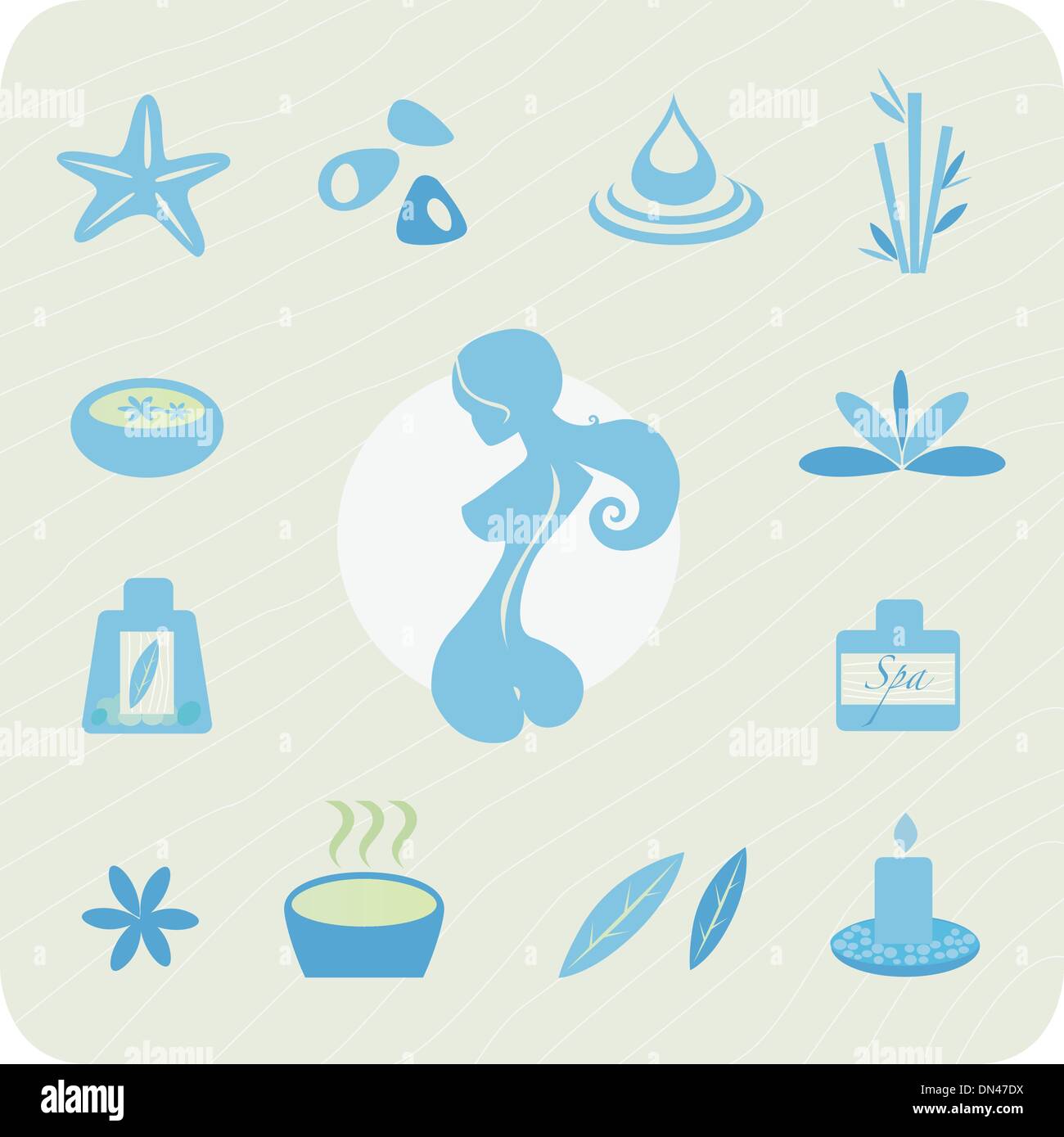 Health and wellness icons - blue vector Stock Vector Image & Art - Alamy